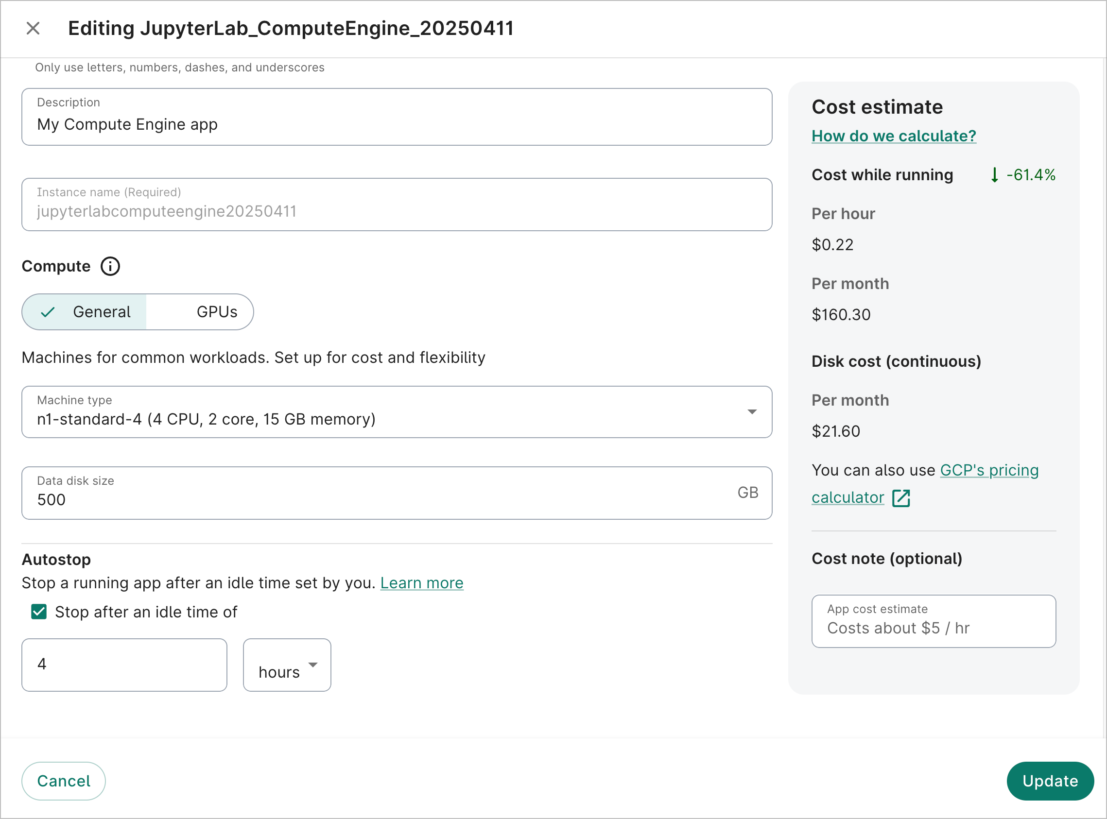 Compute profile configuration options | Verily Workbench